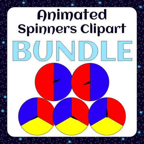 Animated GIF Customizable Color Spinners Clipart BUNDLE | TPT