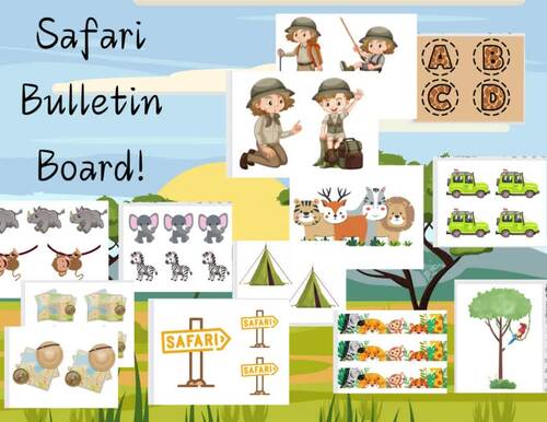 Safari Bulletin Board! by The Magic Apple | TPT