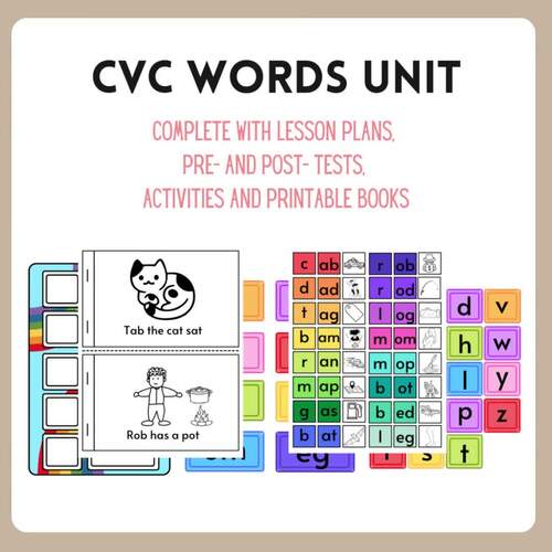 CVC words bundle (Unit 3) by Vance Elementary Tutoring | TPT