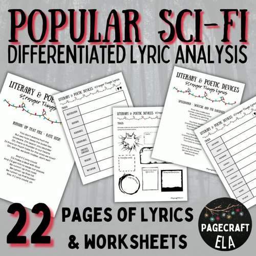 Popular Sci-Fi Inspired Lyric Analysis | Figurative Language | Literary ...