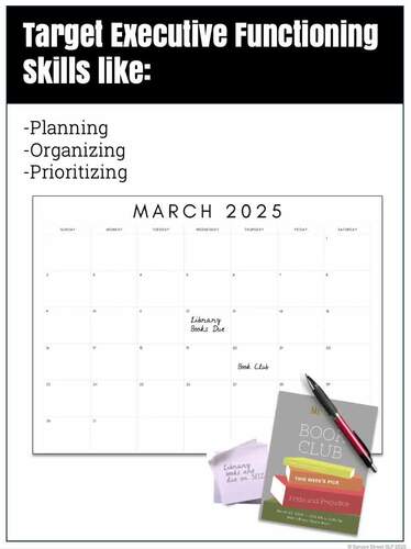 Schedule & Task Tracker: Executive Functioning Task for Adult Speech ...