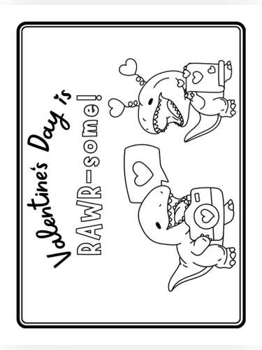 Valentine’s Day Coloring Pages, Heart Crafts, Love Activity, Coloring ...