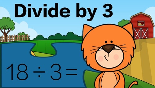 Divide by 3 Fact Fluency: At the Farm: Math Brain Break by Move and ...