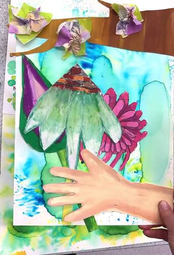 Spring Flowers Visual Art Project for Seasons and Mothers Day Mixed ...