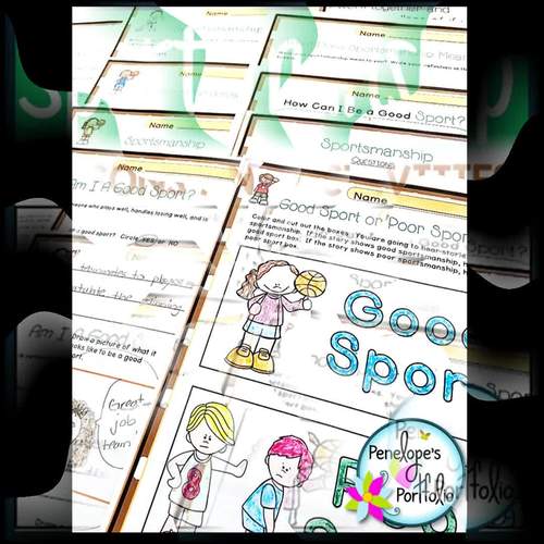 SPORTSMANSHIP Lesson and Activities - Good Sport by Penelope's Portfolio