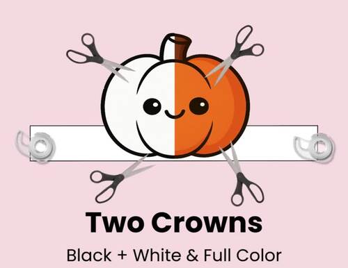 Pumpkin Crown / Mask / Costume / Animal / Headband ** Two Crowns