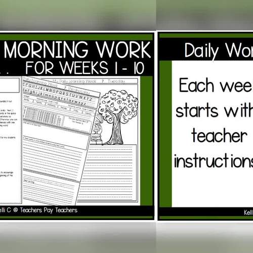 1st Grade Morning Work Packets and More Weeks 1 - 10 by Kelli C
