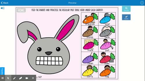 Feed the Rabbit Language & Articulation | Speech Therapy | BOOM CARDS™