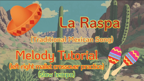 La Raspa - Melody Tutorial (slow tempo) by PlinkPlonkPlay | TPT