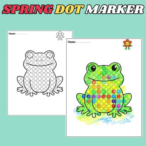 Spring Dot Marker Worksheets | Do A Dot Printable | Fine Motor Centers
