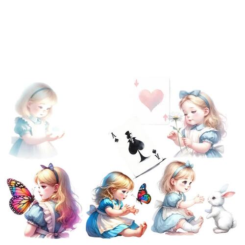 Alice in wonderland 30 high-quality PNG clipart images by TinyTotsTreasures