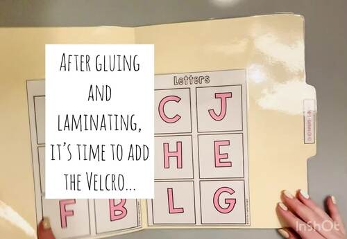 Matching - Letters A-L (Velcro File Folder Practice Activity) | TPT