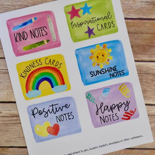 Kindness Student Notes | Positive Write in Cards | Inspirational Messages