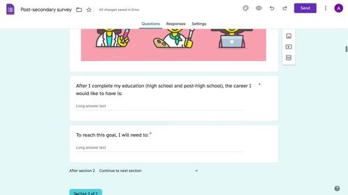 Post-Secondary Transition Survey — PDF & Google Forms Bundle by Azulita