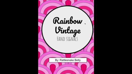 Hand Signals Rainbow Vintage Floral by Rattlesnake Betty | TPT