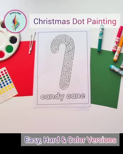 Christmas Dot Painting, Q Tip Art & Fine Motor Activity for PreK ...