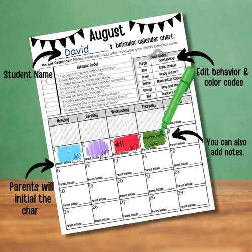 Printable Behavior Chart | Black and White | Kids Routine Tracker ...