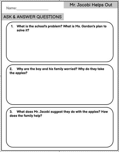 Mr. Jacobi Helps Out Level L | HMH Leveled Reader Companion | 3rd Grade ...