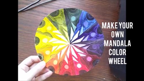 Mandala Color Wheel Art Lesson Painting Acrylic Geometry Project Printable