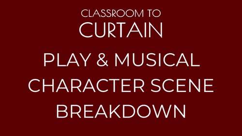 Theatre Production Character Scene Breakdown Template– Play & Musical ...