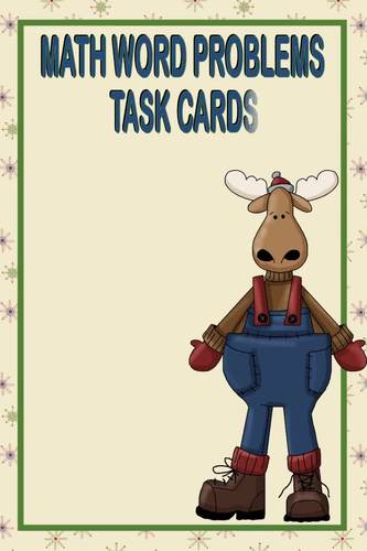 MATH WORD PROBLEM TASK CARDS: Story Problems, Winter Math, Math Journals