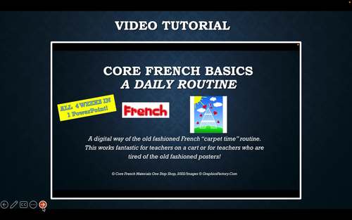 Core French Grade 1-5 Condensed Weekly Basic French Routine PowerPoint