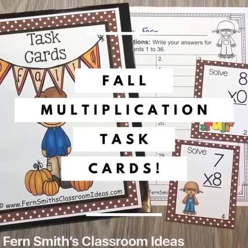 Multiplication Task Cards by Fern Smith's Classroom Ideas | TpT