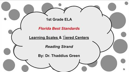 1st Grade ELA Florida Best Standards Learning Scales and Stations