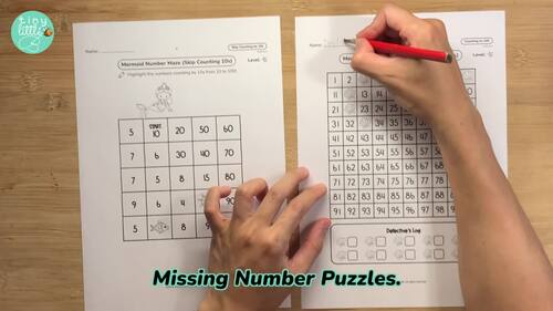 Construction 100 Chart Path Finder Count to 100 Kindergarten Math ...