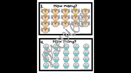 Valentine's Day Counting Teen Numbers 11-20 Task Cards 1:1 Correspondence