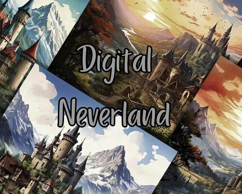 Medieval Kingdom Digital Paper, Fairy Tale Inspiredl Digital Background