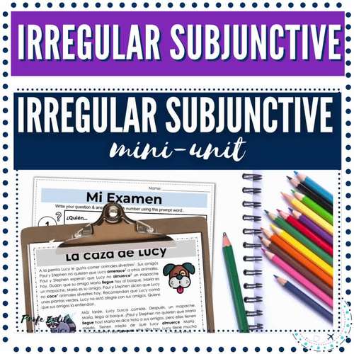 Spanish Present Irregular CAR GAR ZAR Subjunctive Reading & Activities