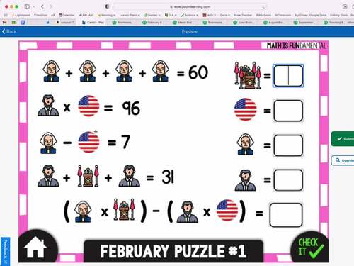 February Brain Teaser Challenge Puzzles | Boom Cards | Digital & Print