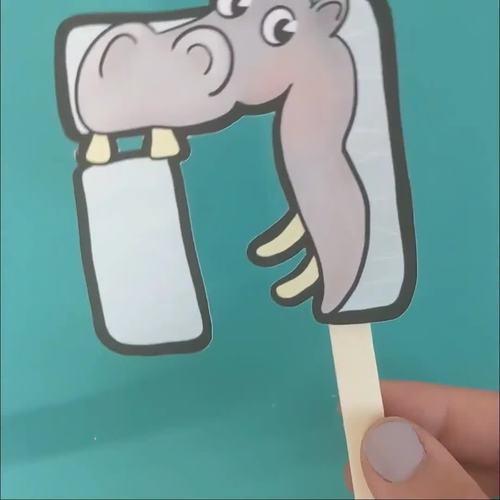 Aleph Bet Animal Puppets - Full Color Printable Paper Toy and Teaching Tool