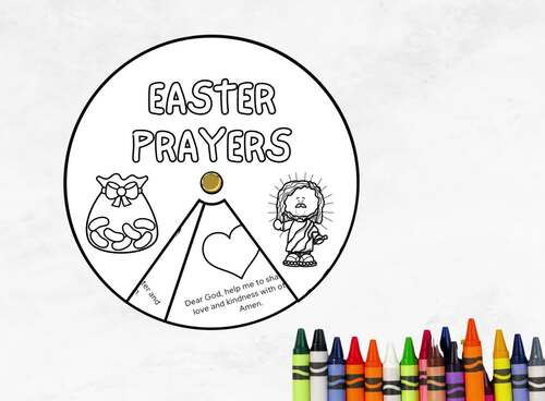 Easter Prayers Bible Spinning Wheel Craft Activity for Holy Week Sunday ...