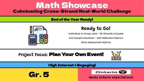 Grade 5 - Real-World Math Project (Culminating Task for Ontario Math)