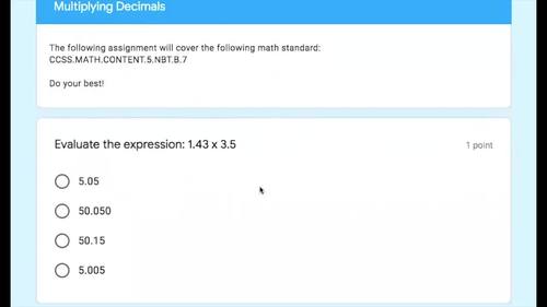 Multiplying Decimals Google Classroom™ Digital Quiz Set by Home Run ...