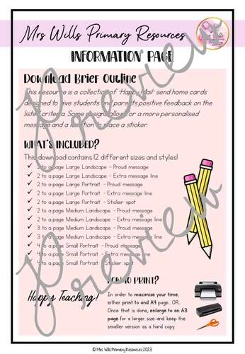 Happy Mail | Positive Note Home | Parent Communication | Behaviour ...