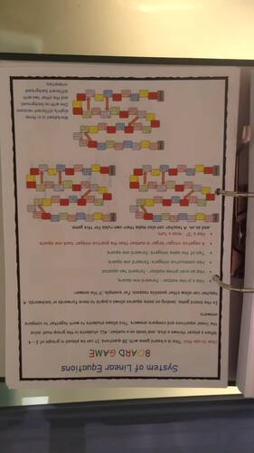 System of Linear Equations BOARD GAME by MathNoHow | TPT
