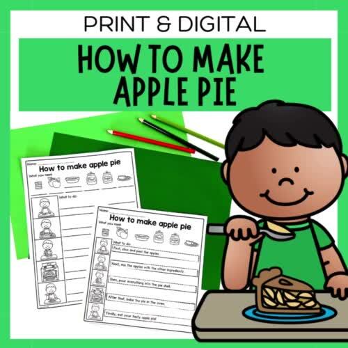 How to Make Apple Pie | Differentiated Fall Procedural Worksheets ...