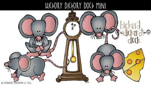 Hickory Dickory Dock clip art, literature, book companion Mini | TPT