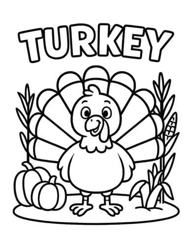 turkey, fall, Thanksgiving, harvest, animal, autumn, coloring ...