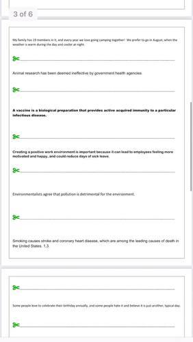Thesis Statement Sort - PRINTABLE by EngagingEnglishLessons1 | TPT