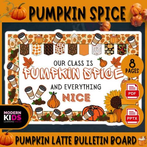Pumpkin Spice Bulletin Board - Pumpkin Patch Bulletin Board | TPT