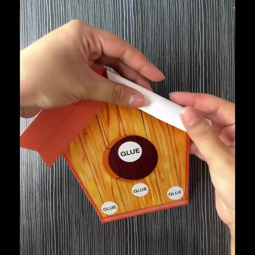 Parrot and Flower House Paper Craft – Kids Activity (Color & B&W)