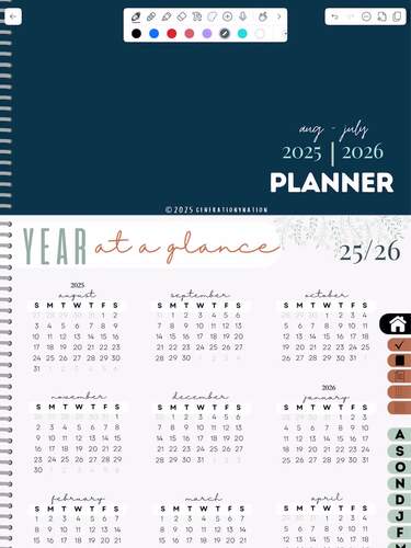 Mon- Fri 2025/2026 High School Teacher Planner (4 blocks/day) | TPT