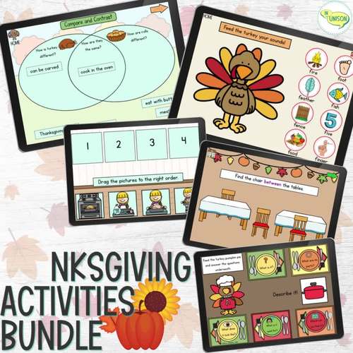 Thanksgiving Articulation and Language Boom Cards™ Mega Bundle | TPT