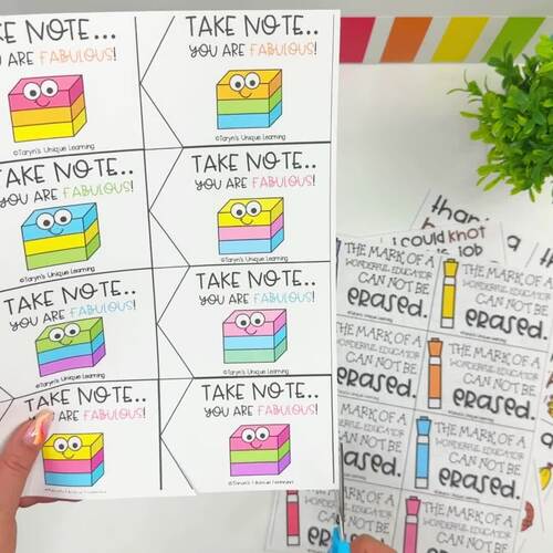 Staff Morale Gift Tags | Staff Thank You Tags | Teacher Appreciation Week