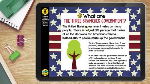 3 Branches of Government Civics Judicial Executive Legislative Branch ...