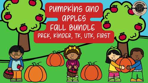 Fall Pumpkin Apple Worksheets PreK Kindergarten First TK October Packets